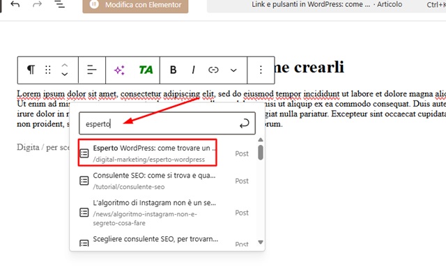 Link e pulsanti in WordPress: come crearli